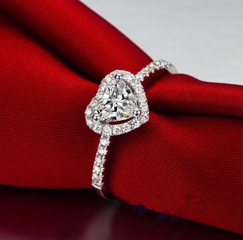 Crystal Heart Ring – Pretty for Girls