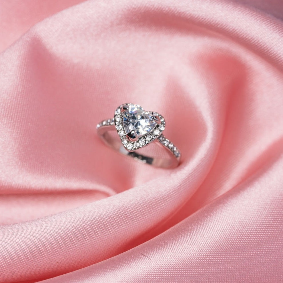 Crystal Heart Ring – Pretty for Girls